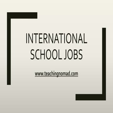 Jobs for Teaching English Abroad | PPT