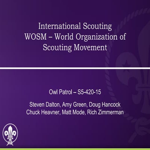 Scouting presentation english version | PPTX