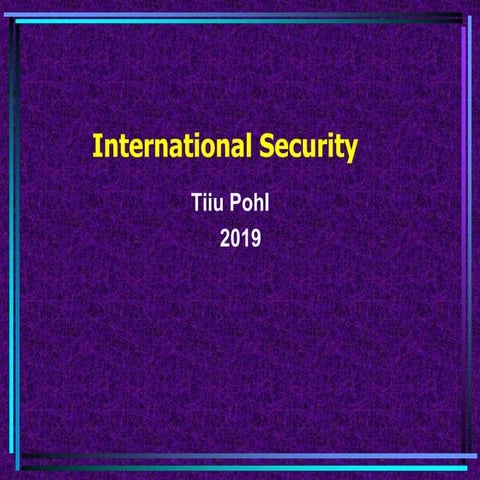 International Security Basics | PPTX