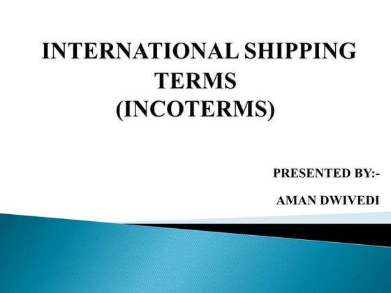 Bill of Lading and inco terms | PPT