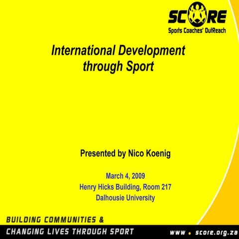 International Development through Sport | PPT