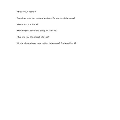 International students interview | PDF