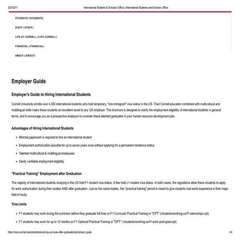 What to Consider when Employing International Students: International Students & Scholars Office ...