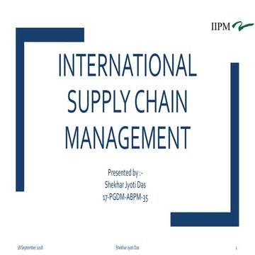 International supply chain management | PPTX