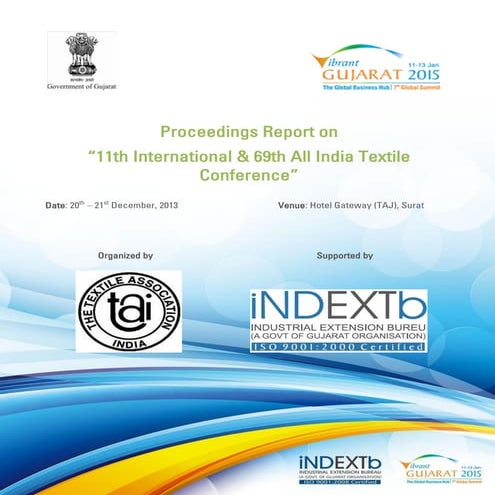 Gujarat Vibrant - 11th International Textile Conference | PDF