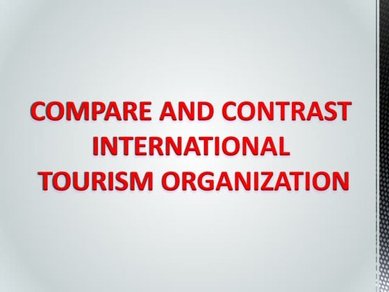 World tourism organization | PPTX