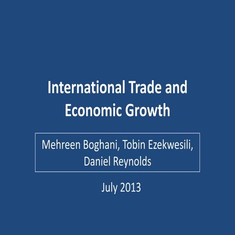 International trade and economic growth | PPTX