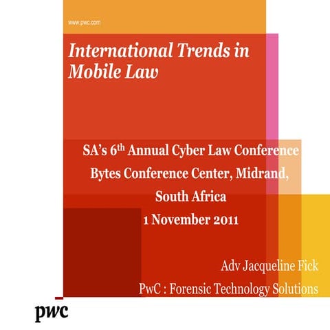 International trends in mobile law | PPT