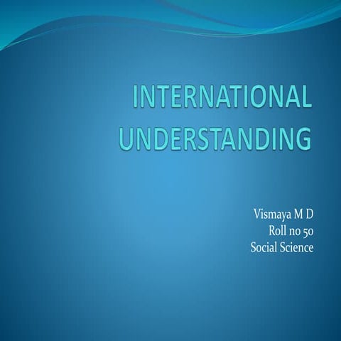 International understanding | PPTX