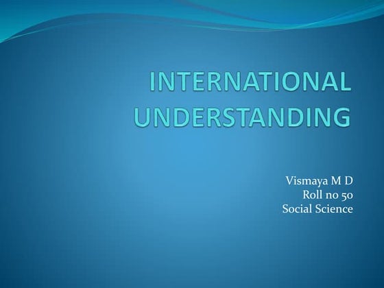 International understanding | PPT