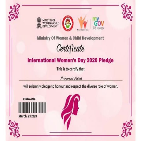 International women's day pledge | PDF