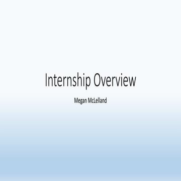 Internship Overview | PPTX
