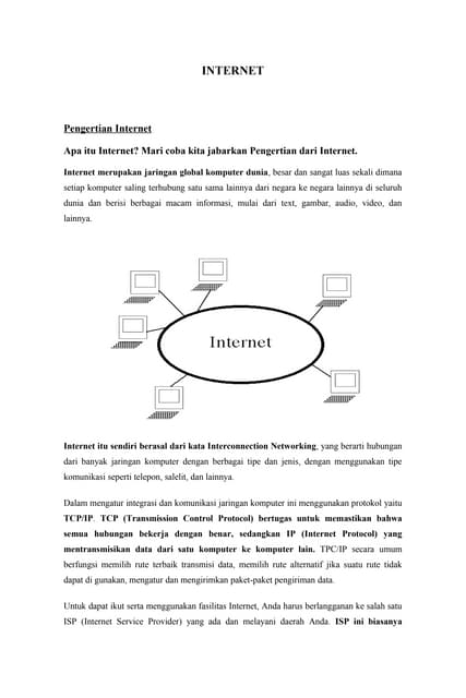 Makalah Sejarah Perkembangan Internet | DOCX