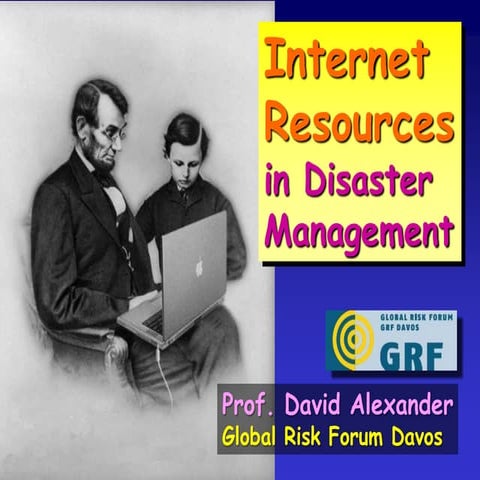 Internet Resources on Disasters and Hazards | PPTX