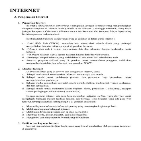 Internet | DOCX