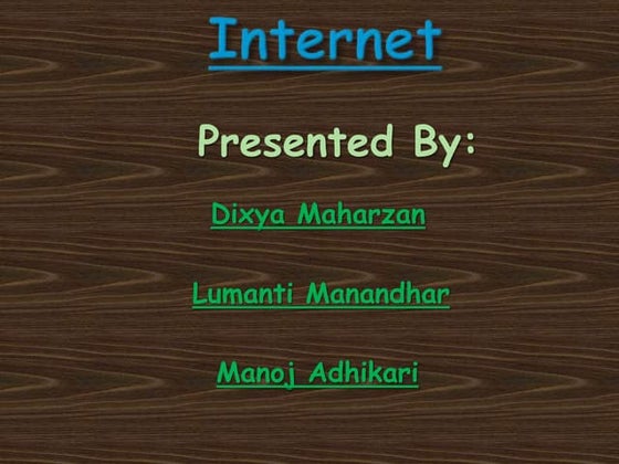 Components of the Internet and the World Wide Web | PPTX