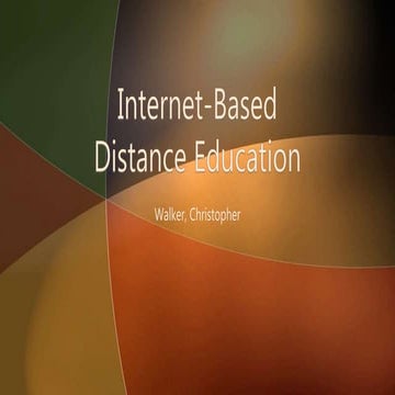 Internet based distance education | PPTX