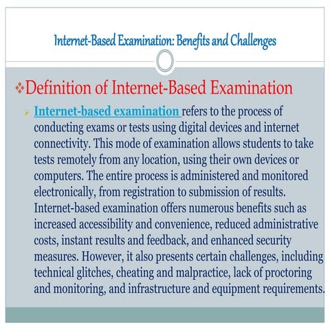 Web-Based Online Examination Software PPTX | PPTX