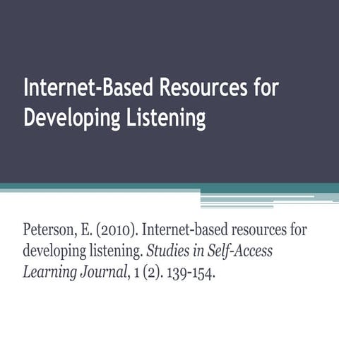 Internet based resources for developing | PPTX