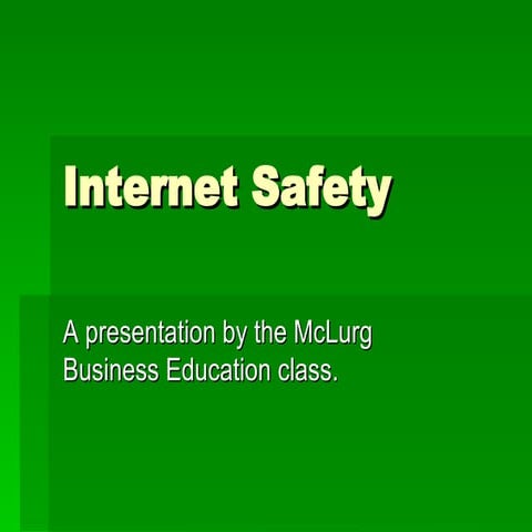 Internet Safety Presentation | PPT