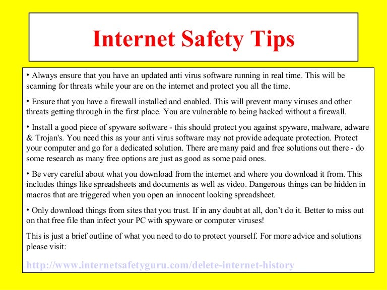 Internet Safety Tips