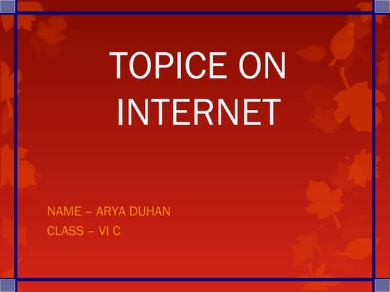 Internet | PPT | Internet | Computing