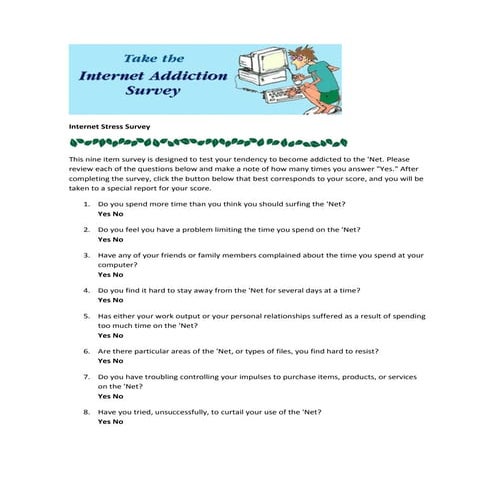 Internet addiction survey | DOC
