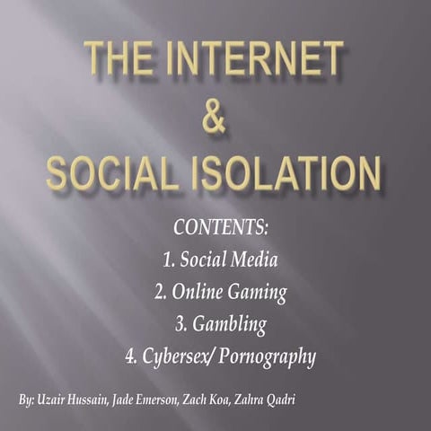 Internet and Social Isolation | PPT