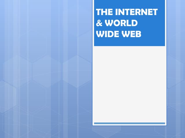 World wide web ppt | PPTX | Web Design and HTML | Internet