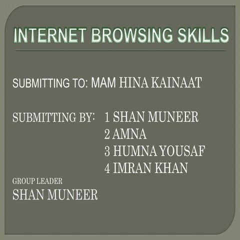 Internet browsing skills | PPTX