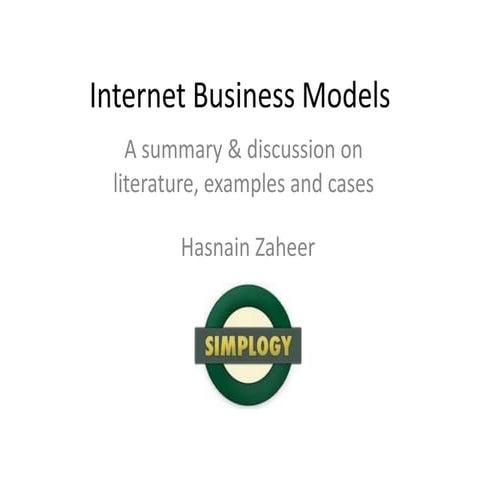 Internet business models | PPTX