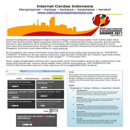 Internet cerdas indonesia (ICI) | DOCX