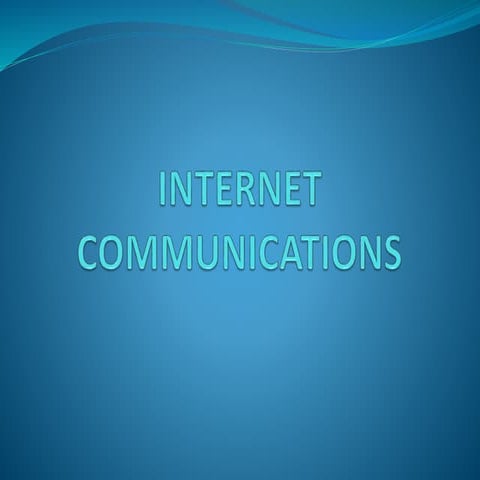 Internet communications | PPT