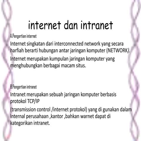 Internet dan intranet | PPT