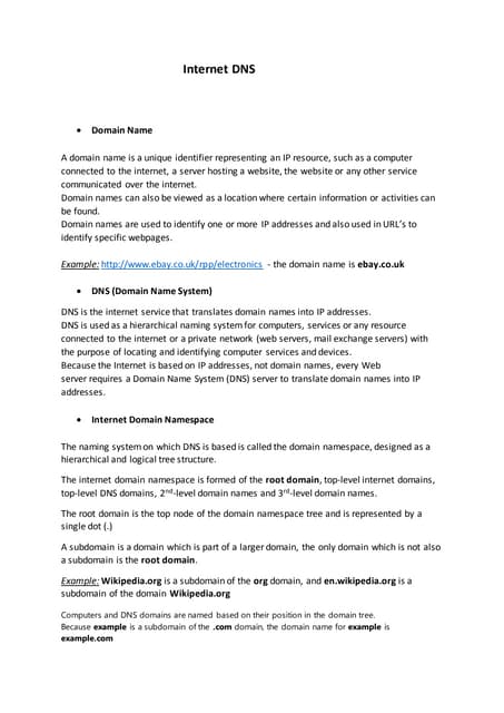 Domain name system presentation | PPT