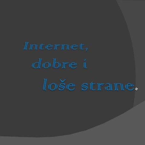 190 prednosti i mane interneta | PPTX