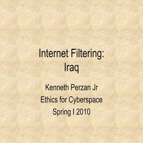 Internet Filtering in Iraq | PPTX