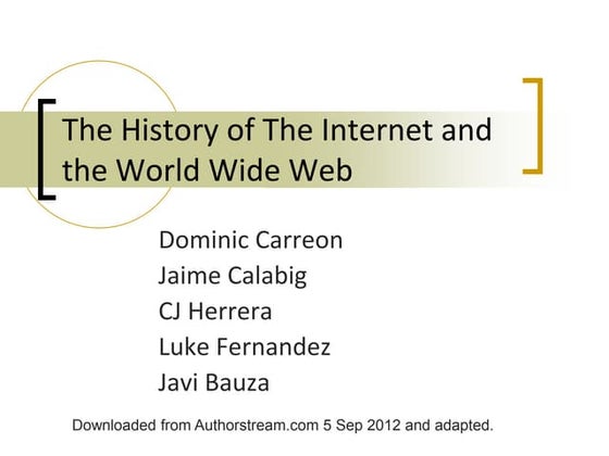 Timeline History of the Internet | PPT