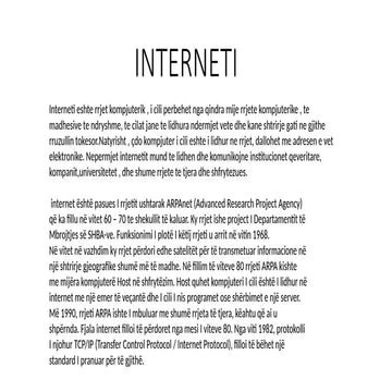 INTERNETI.pptx sherbimet e internetit int | PPTX