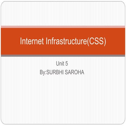 Internet infrastructure UNIT 5 | PPTX