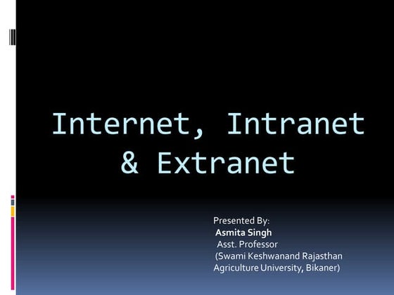 Introduction to internet | PPT