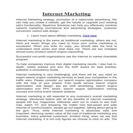 Internet marketing | PDF