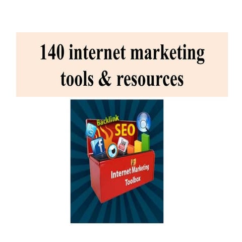 Internet marketing tools | PPT