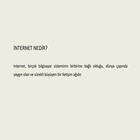 Internet nedir | PPT