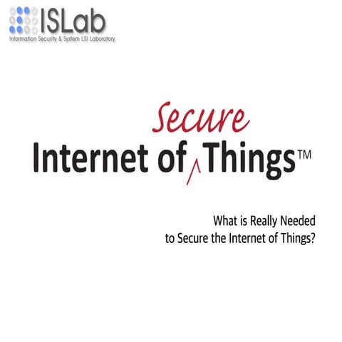 Internet of secure things | PPT