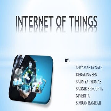 3 Most Important Internet of things | PPT