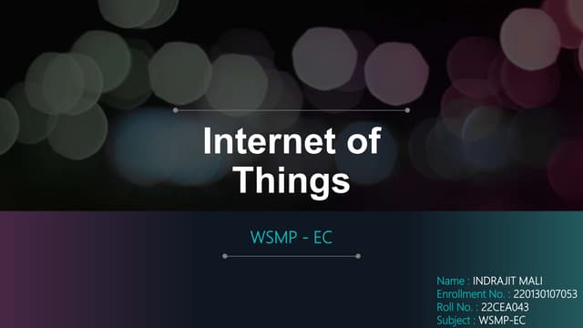 Iot Project Indrajit Mali Wsmp Ec Pptx