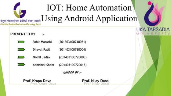 Iot Based Smart Home Using Arduino Ppt 