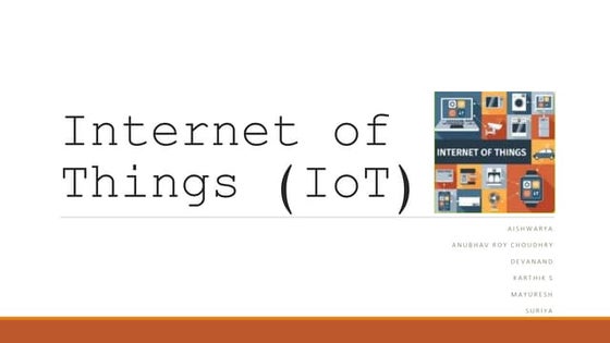 Internet of Things. Definition of a concept | PPT
