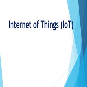 Internet of things (io t) | PDF